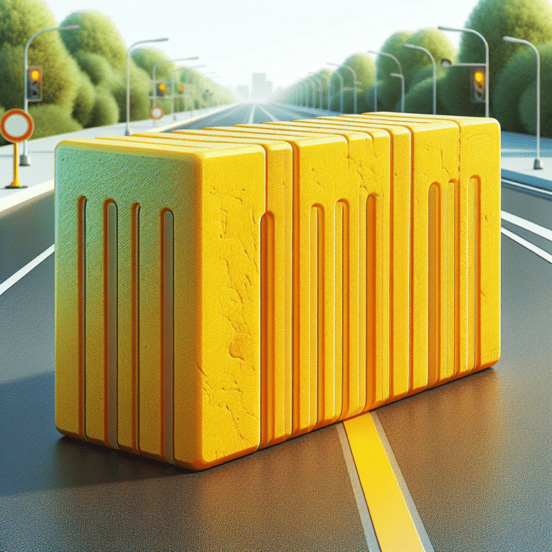 What is that yellow block that blocks cars - Fromages Charlevoix